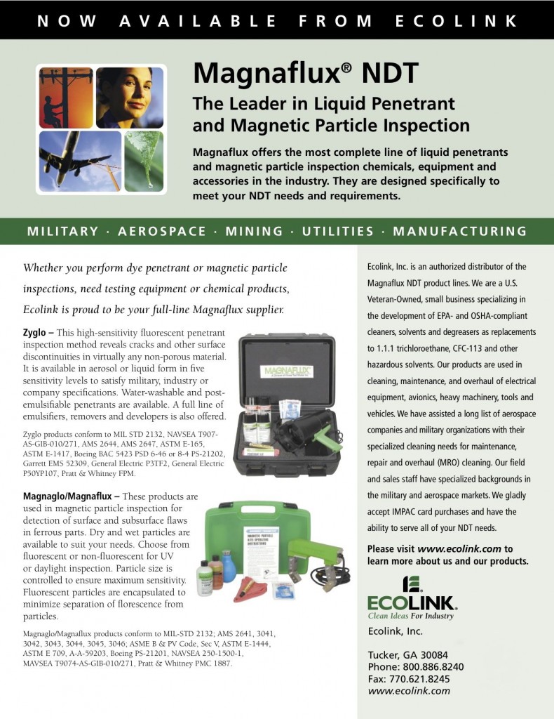 Magnaflux NDT - Dye Penetrant - Magnetic Particle Testing
